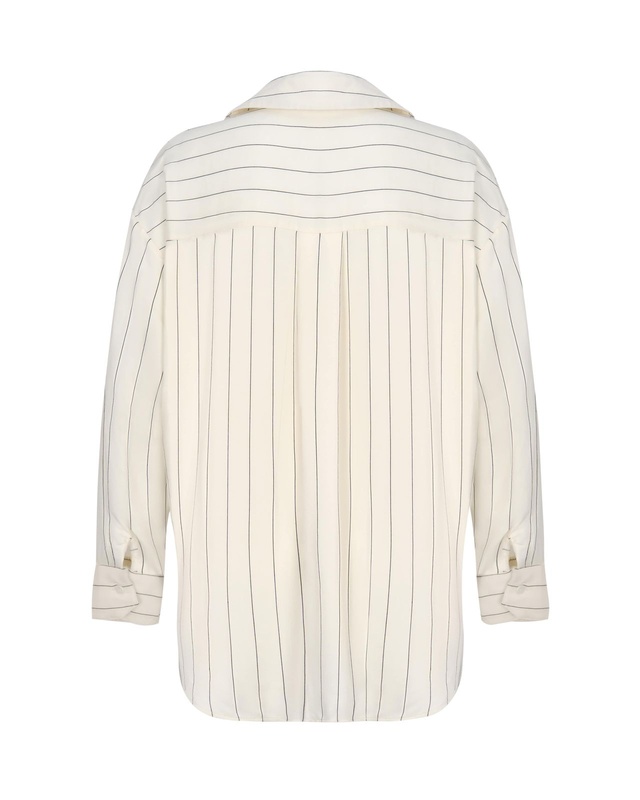 Striped Viscose Shirt - Milky | COOSH