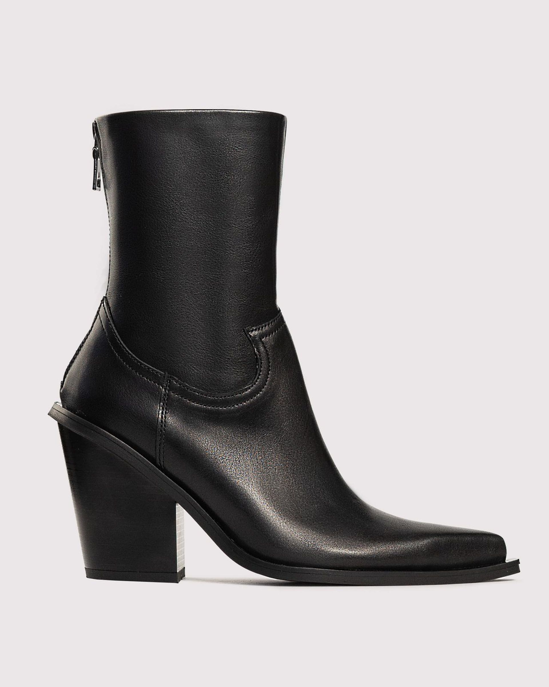 Leather Ankle Boots THÈA - Black | COOSH