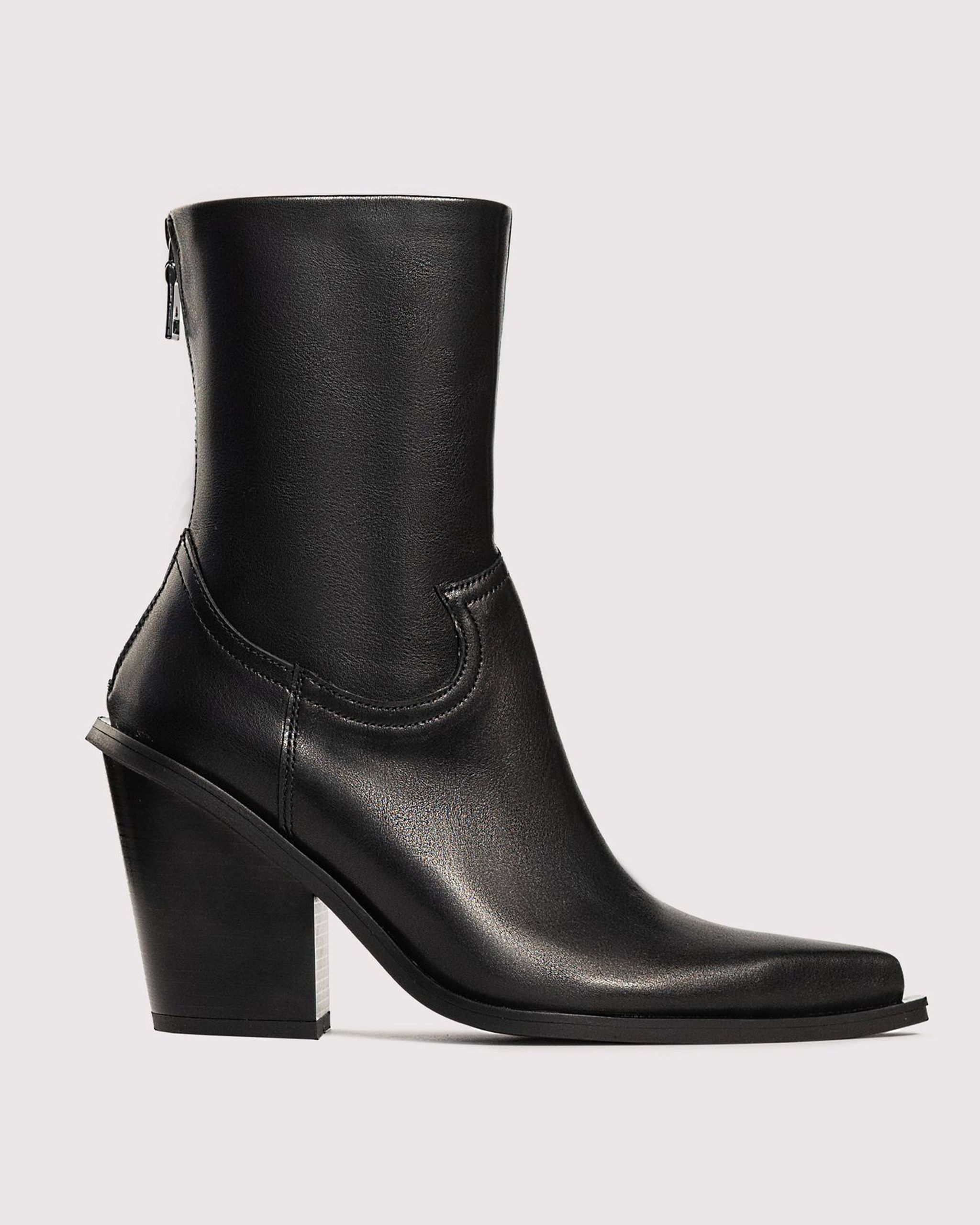 Leather Ankle Boots THÈA - Black | COOSH