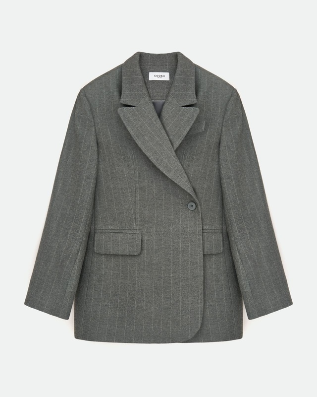 Striped Wool Transformer Blazer JIL - Graphite | COOSH