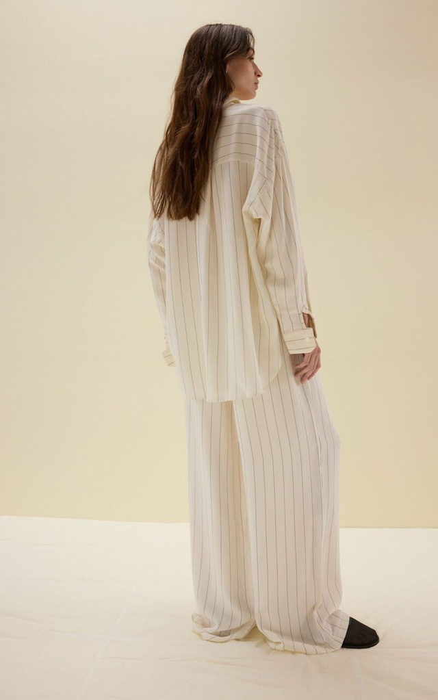 Striped Viscose Shirt - Milky | COOSH