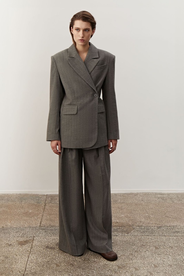 Striped Wool Transformer Blazer JIL - Graphite | COOSH