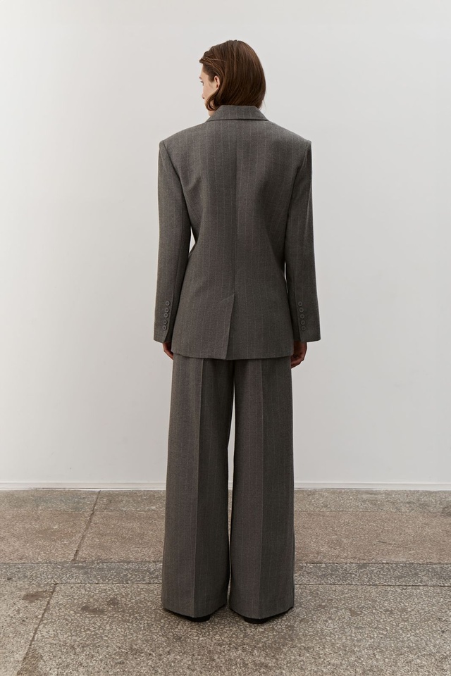 Striped Wool Transformer Blazer JIL - Graphite | COOSH