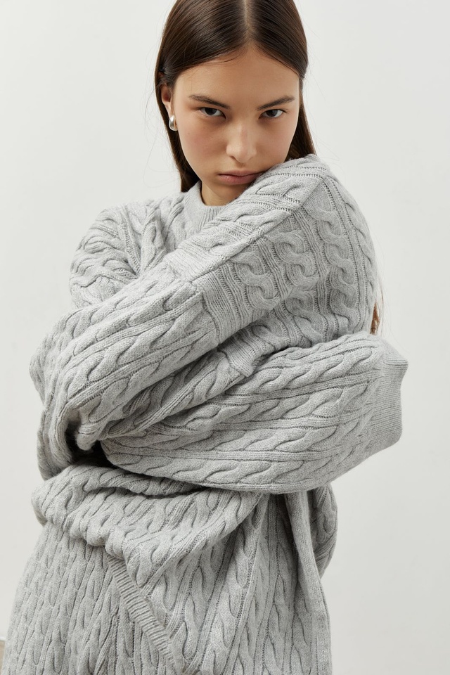 LILAH Knitted Braided Suit - Grey | COOSH