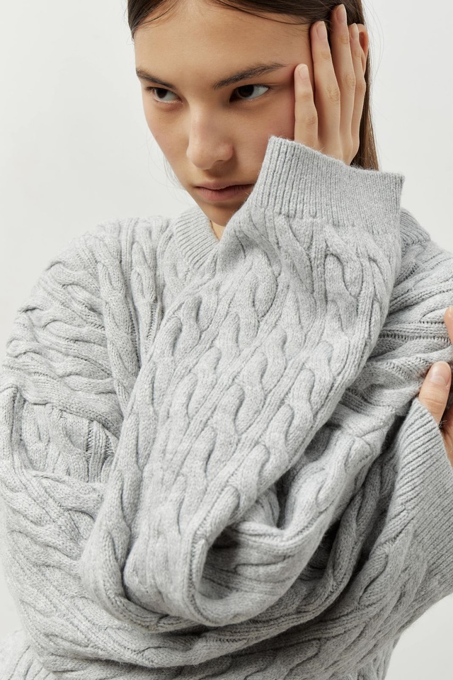 LILAH Knitted Braided Suit - Grey | COOSH