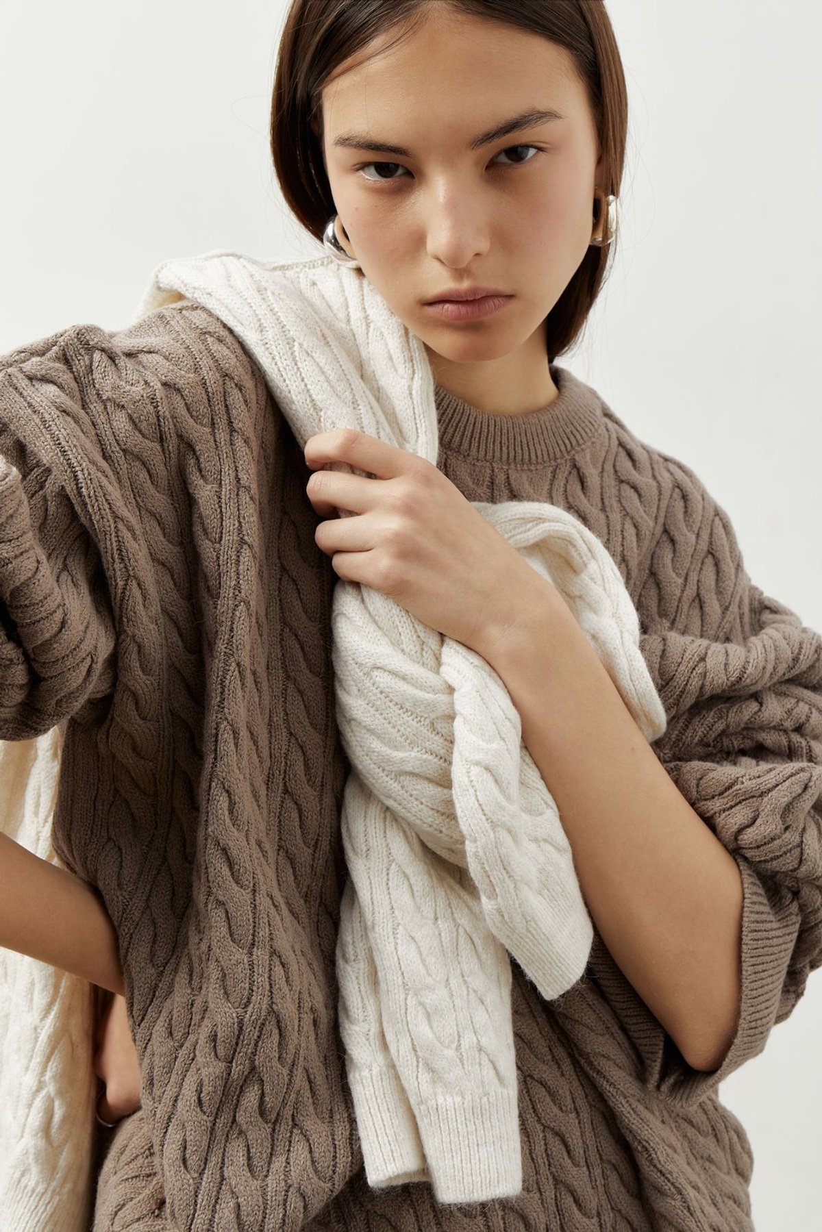 LILAH Knitted Braided Suit - Chocolate | COOSH