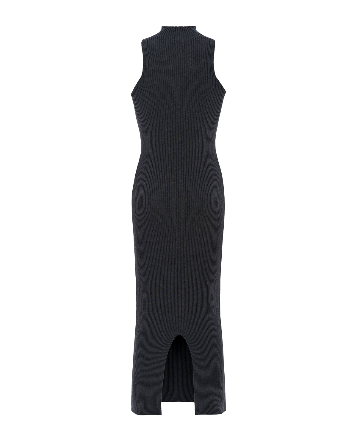 Accent Neckline Maxi Dress - Graphite | COOSH