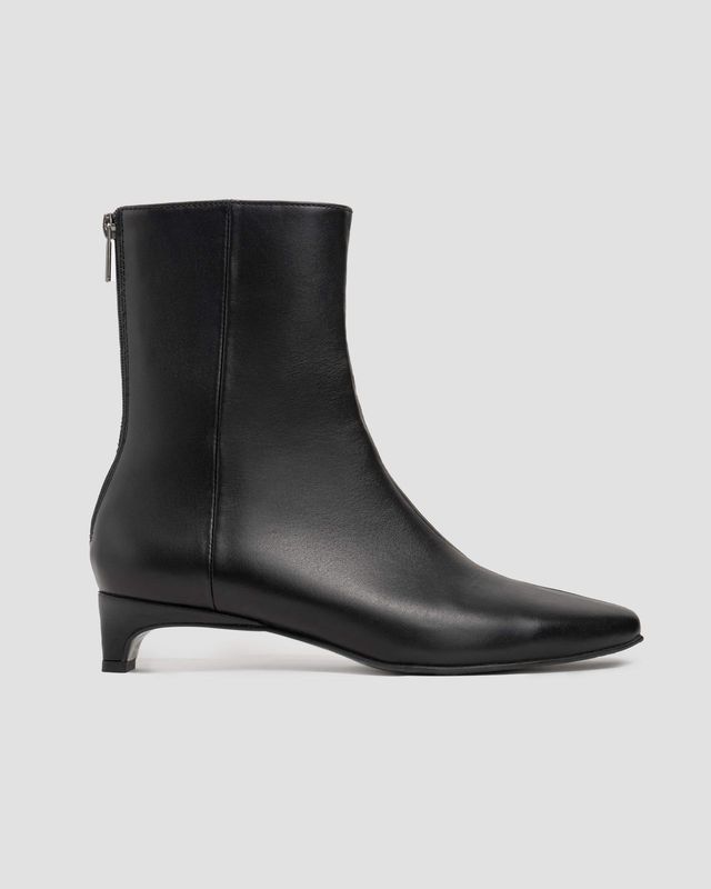 Leather Ankle Boots THÈA - Black | COOSH