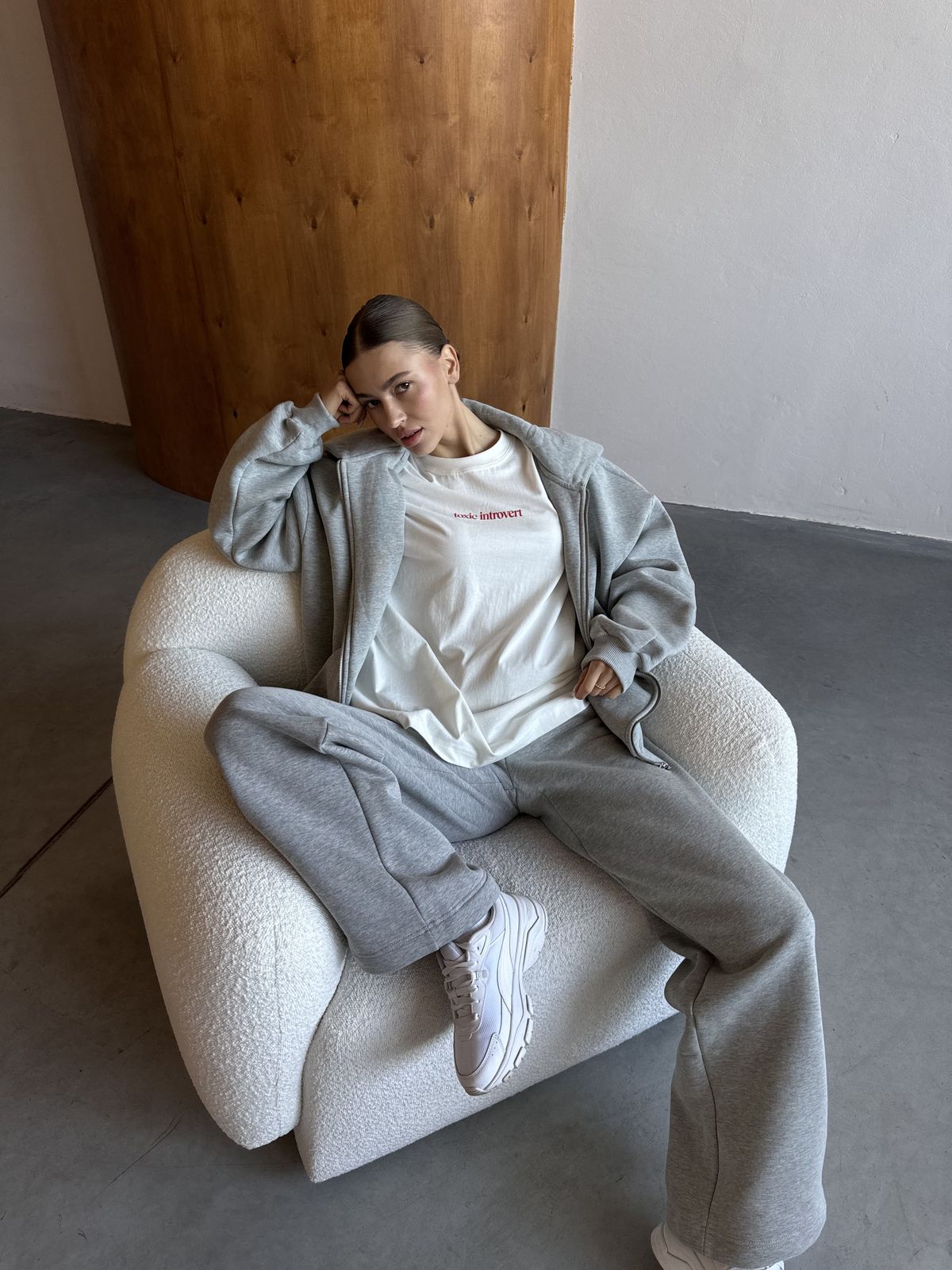 Zip Hoodie Sweatshirt - Grey Melange | COOSH Zip Hoodie Sweatshirt - Grey Melange | COOSH